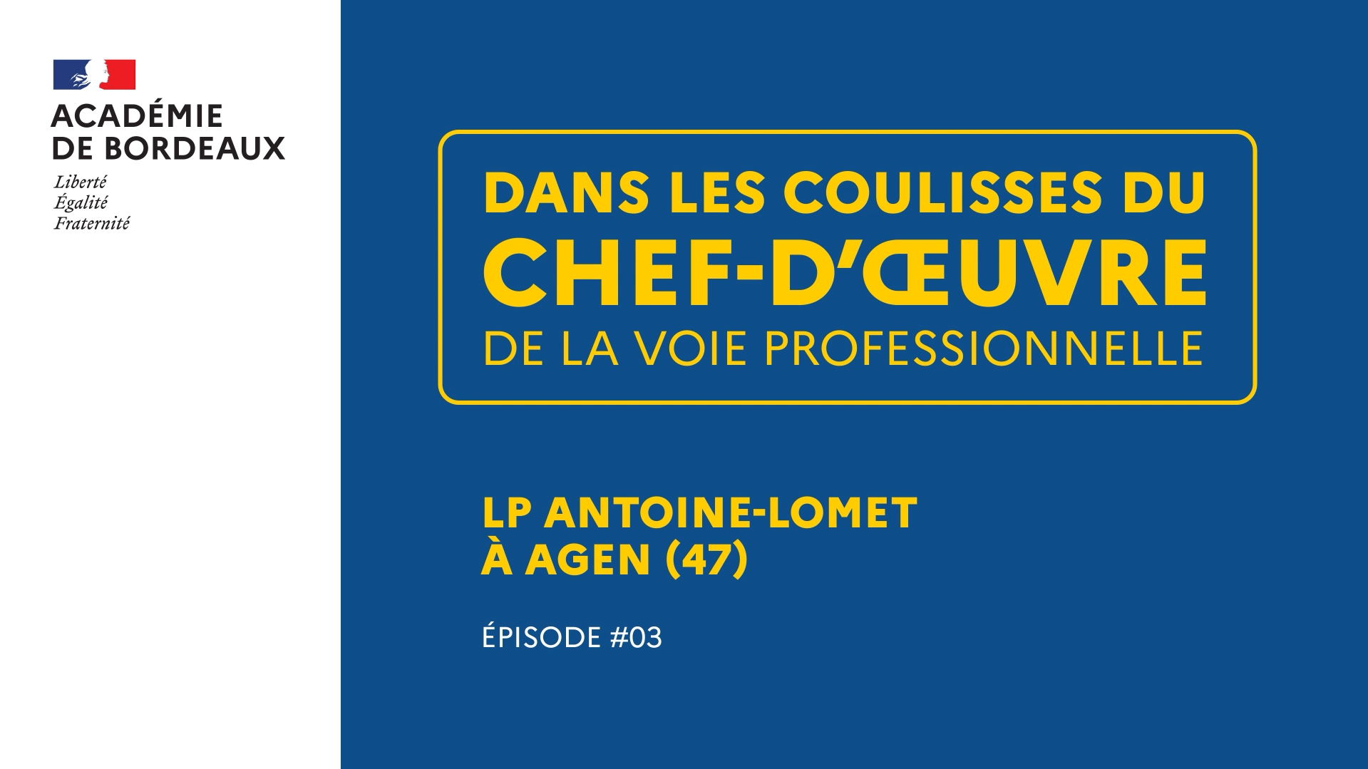 Dans les coulisses du chef-d'œuvre au LP Antoine-Lomet, épisode 3 ...